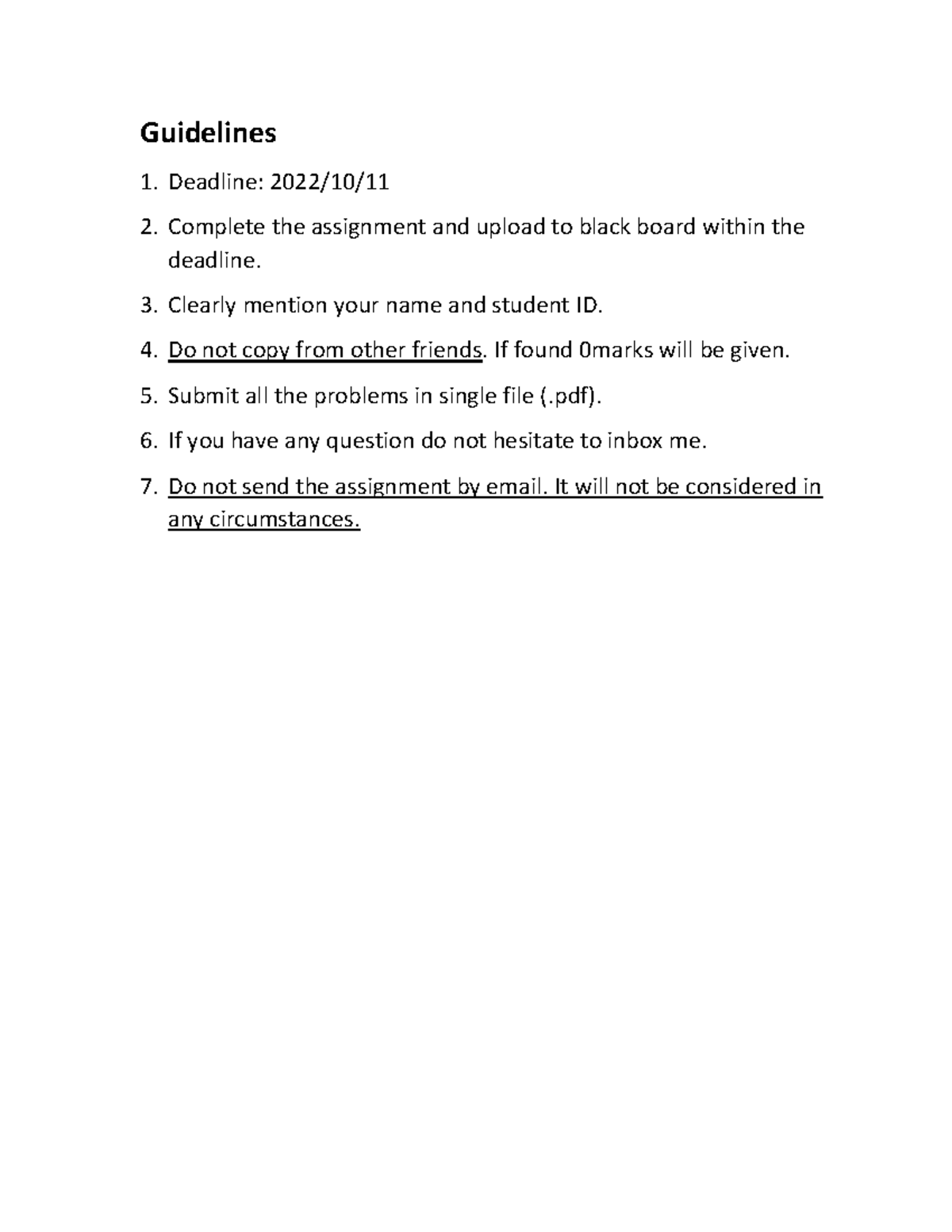 Assignment 2 - Guidelines Deadline: 2022/10/ Complete the assignment ...