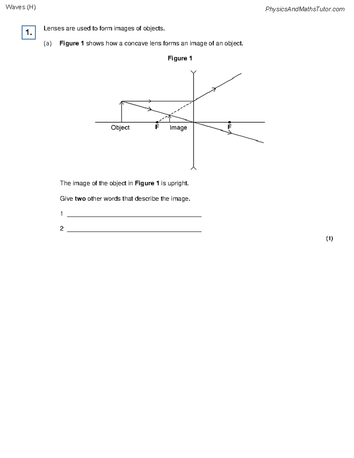 Waves (H) PhysicsAndMathsTutor.com - Studocu
