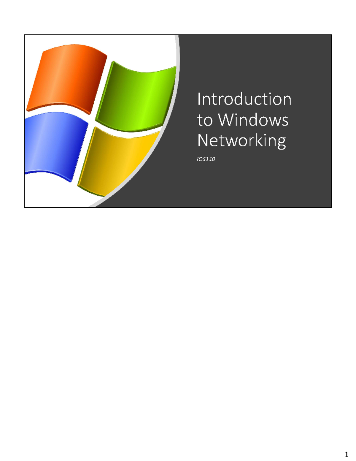 Intro to Windows Networking - Warning: TT: undefined function: 32 ...