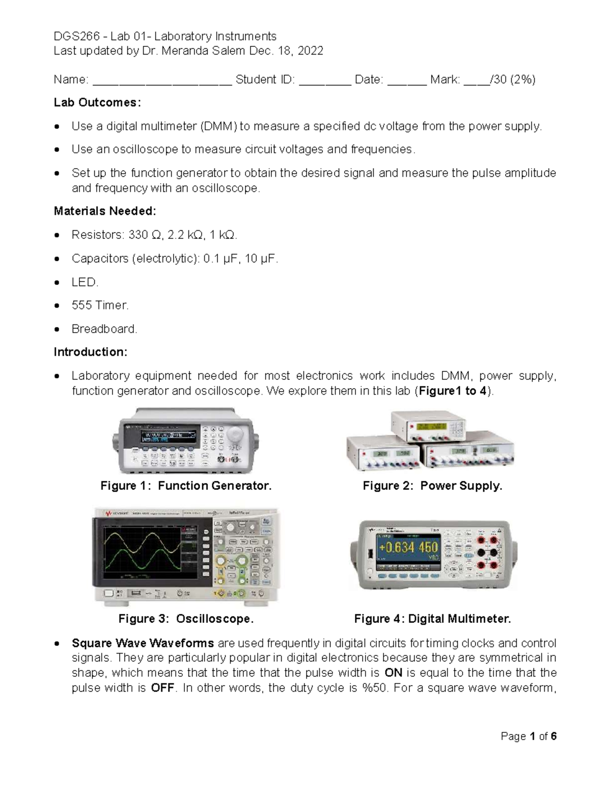 Lab 01 - Dgs lab 1 - Last updated by Dr. Meranda Salem Dec. 18, 2022 ...