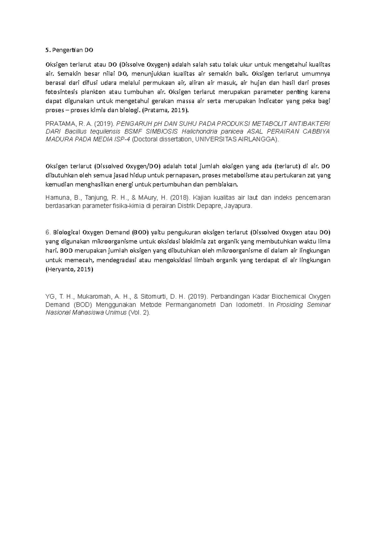 5 6 Pengukuran DO - qwe - 5. Pengertian DO Oksigen terlarut atau DO ...