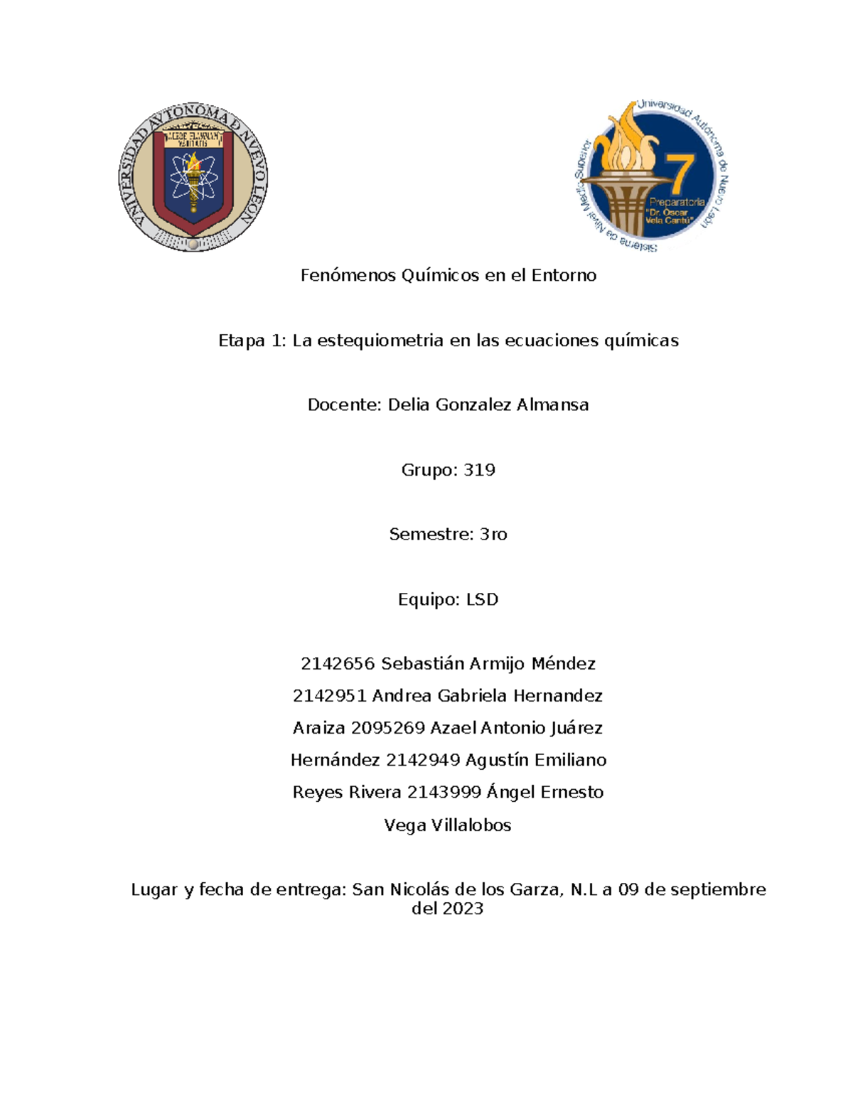 FQE E1EV GPO319 Eq LSD - Fenómenos Químicos en el Entorno Etapa 1: La ...