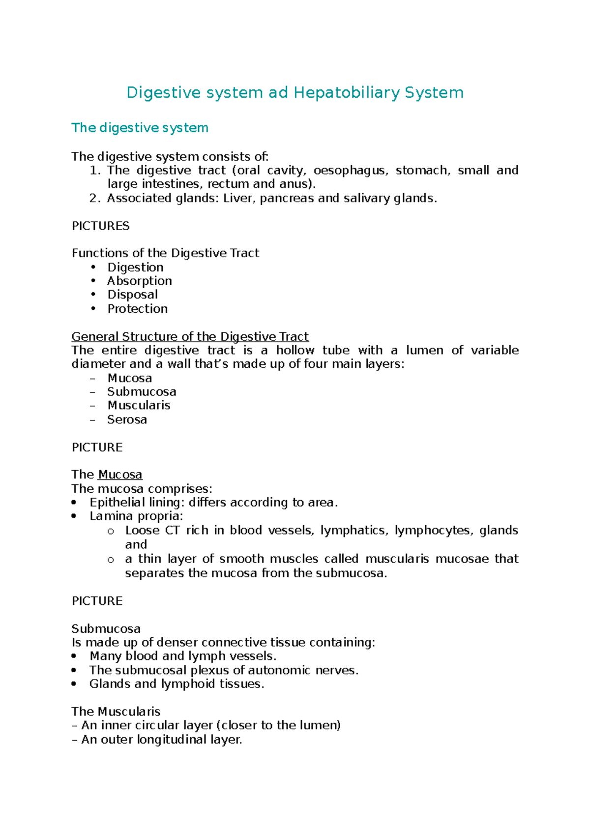 Week 21 Digestive and Hepatobiliary System - Digestive system ad ...