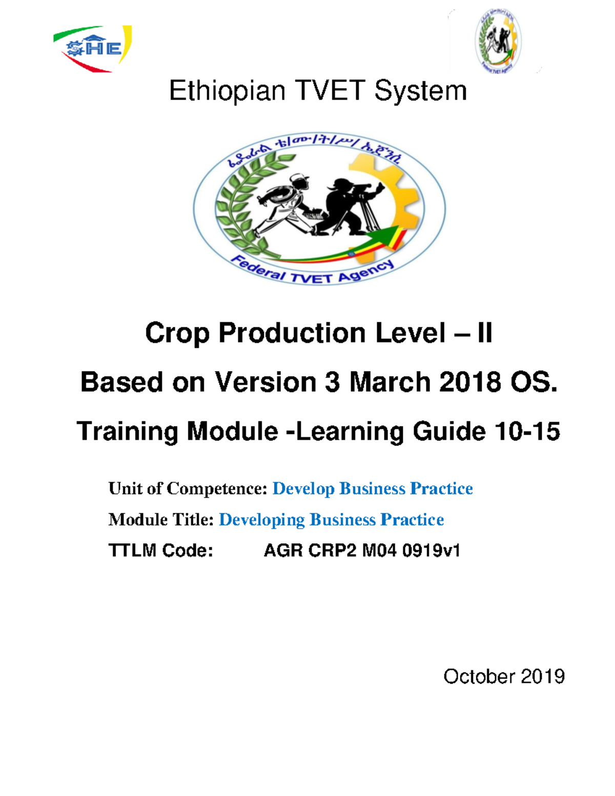 M04 - Reading material - Ethiopian TVET System Crop Production Level ...
