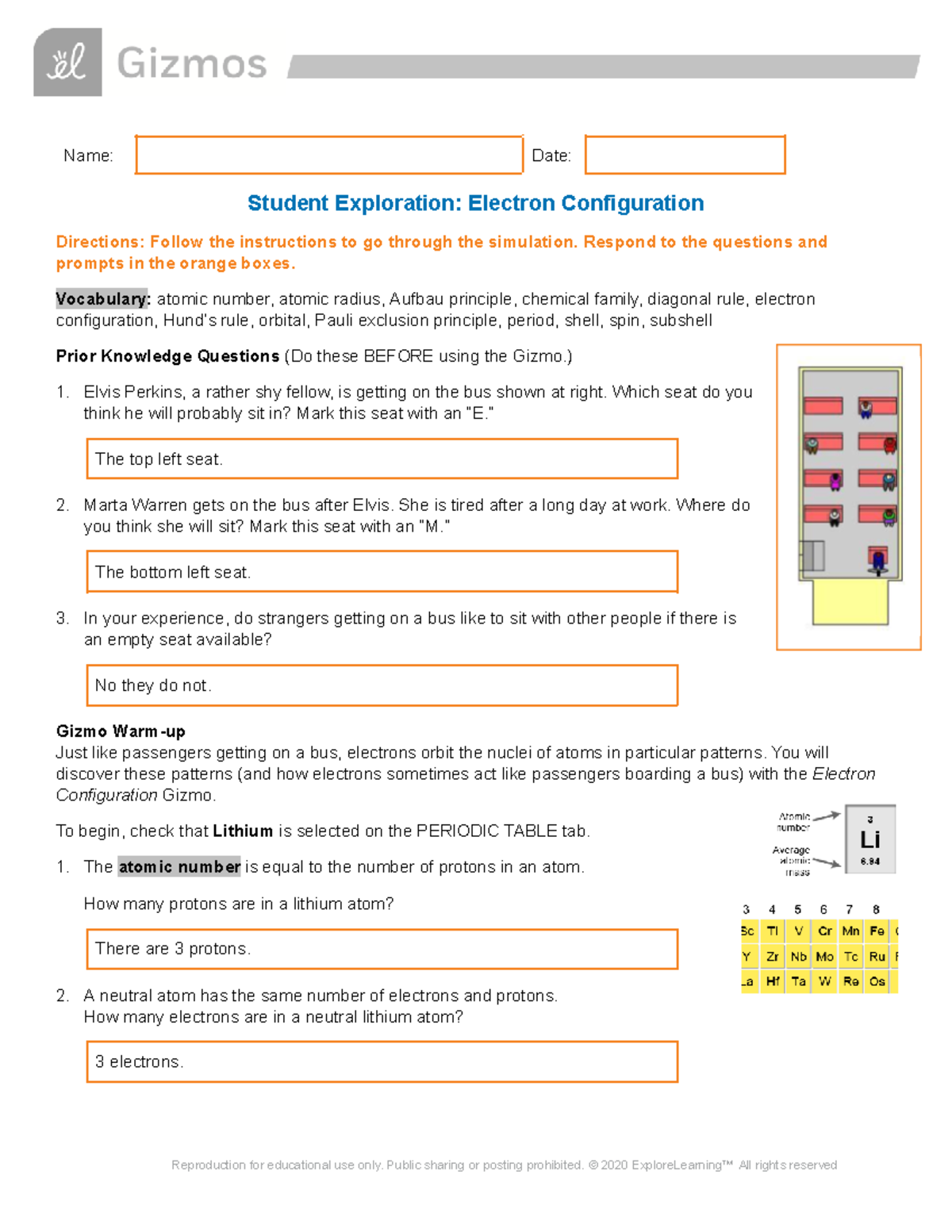 Patrick Colwell - Electron Configuration SE - Name: Date: Student ...