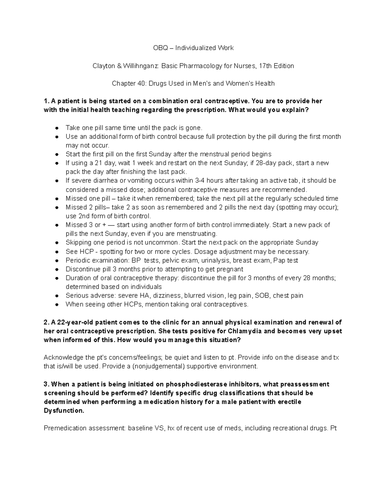 OBQ – Reproductive - OBQ – Individualized Work Clayton & Willihnganz ...