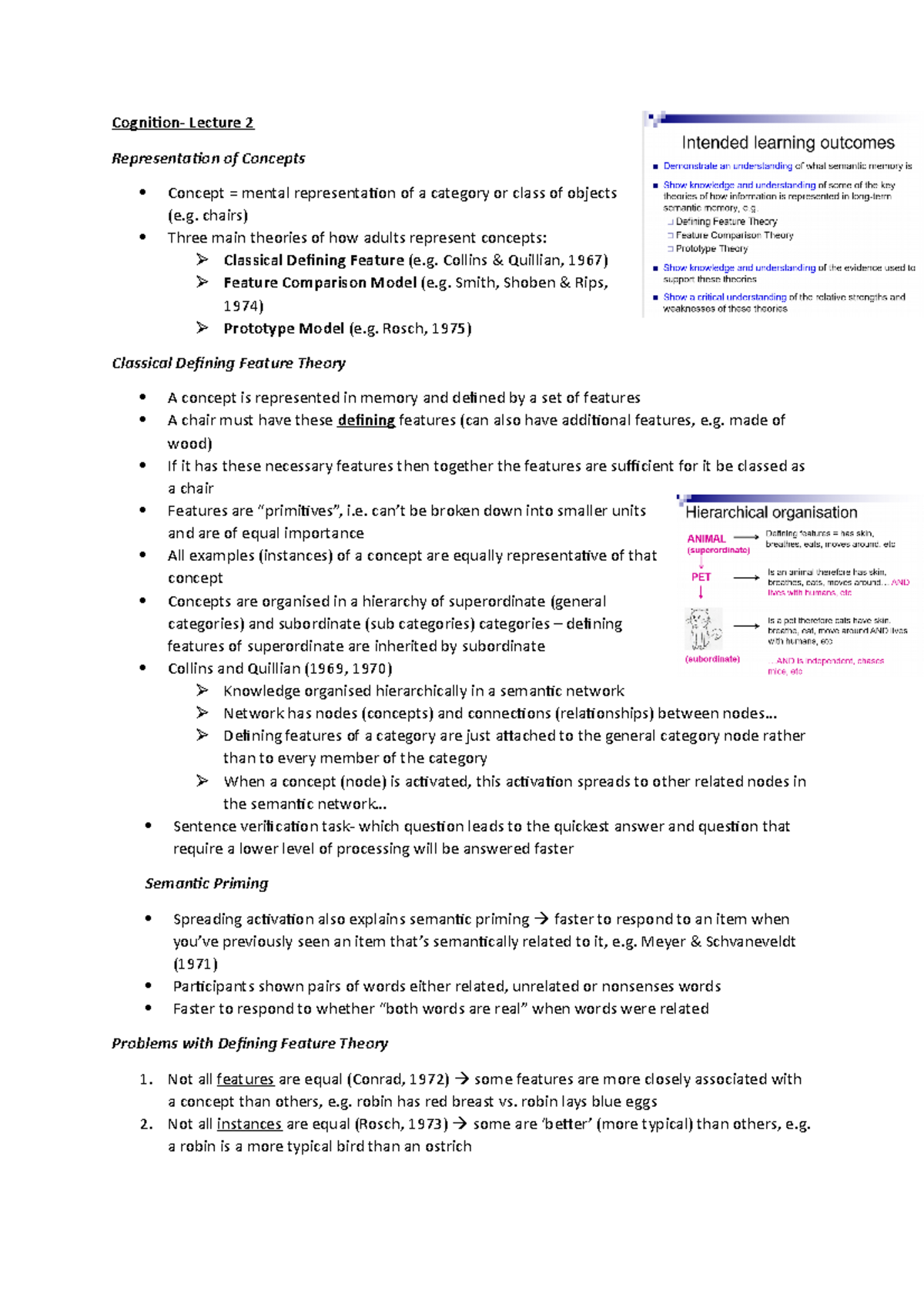 Cognition Part 2 Lecture 2 Cognition Lecture 2 Representation Of