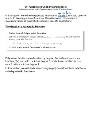 Precalculus Section 2.6 Rational Functions - Precalculus Section 2 ...