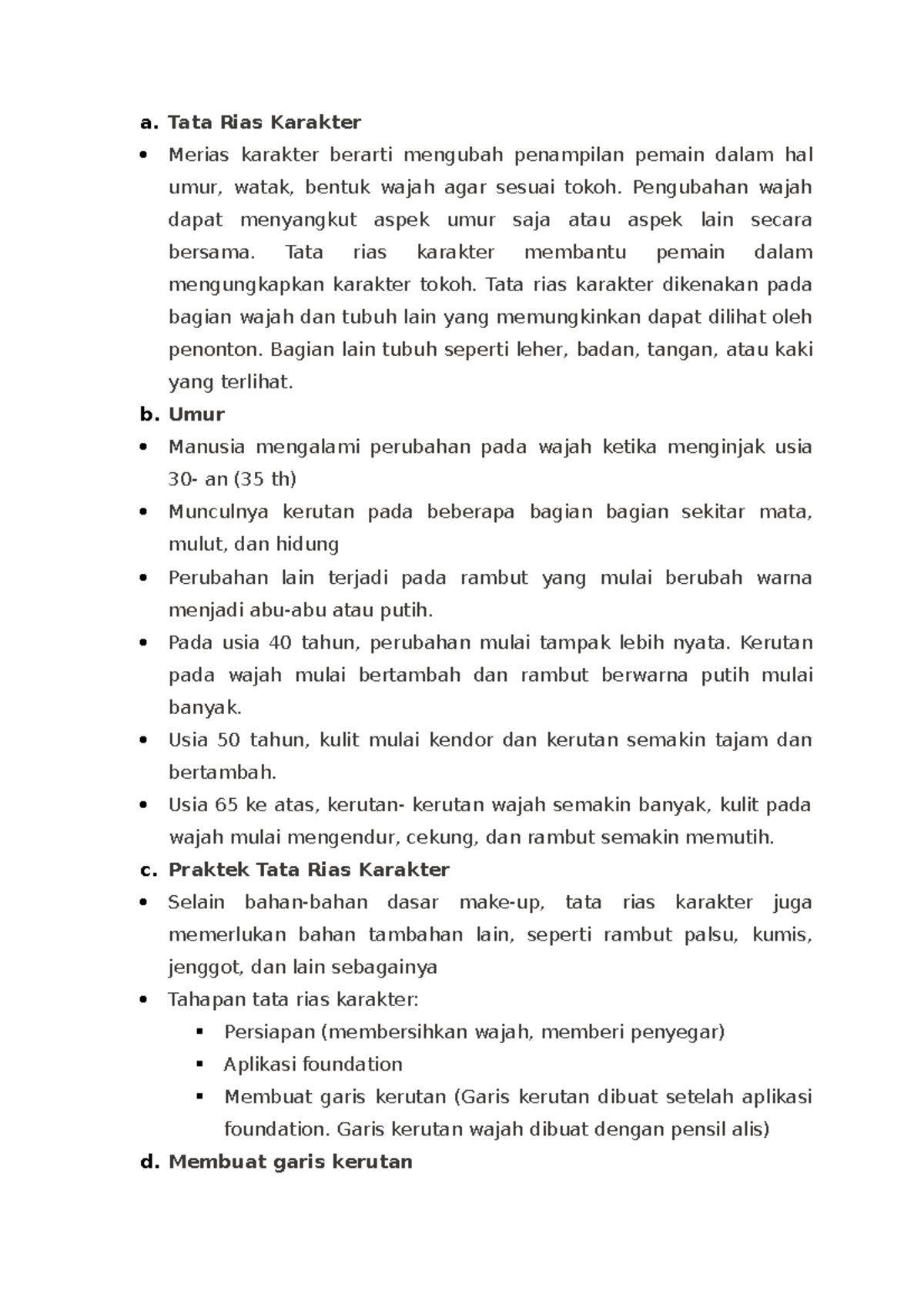 Tata Rias Karakter dan Busana IBF1106-Tata Rias Karakter - a Rias ...