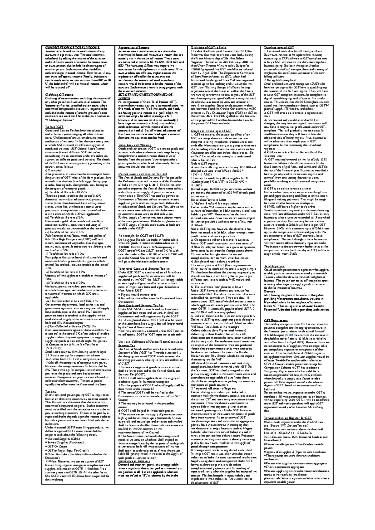 Income tax - Easy to learn - COMPUTATION OF TOTAL INCOME Income tax is ...