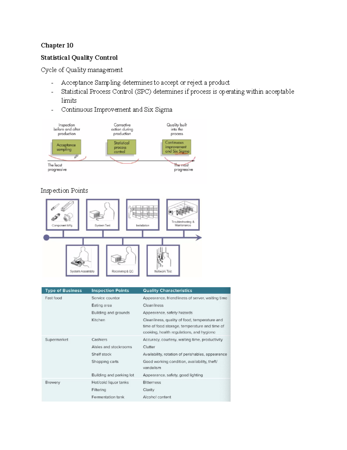 OPM 352 (3) Ch 10, 11, 12 - Lecture notes Chapter 10, 12, 11 - Chapter ...