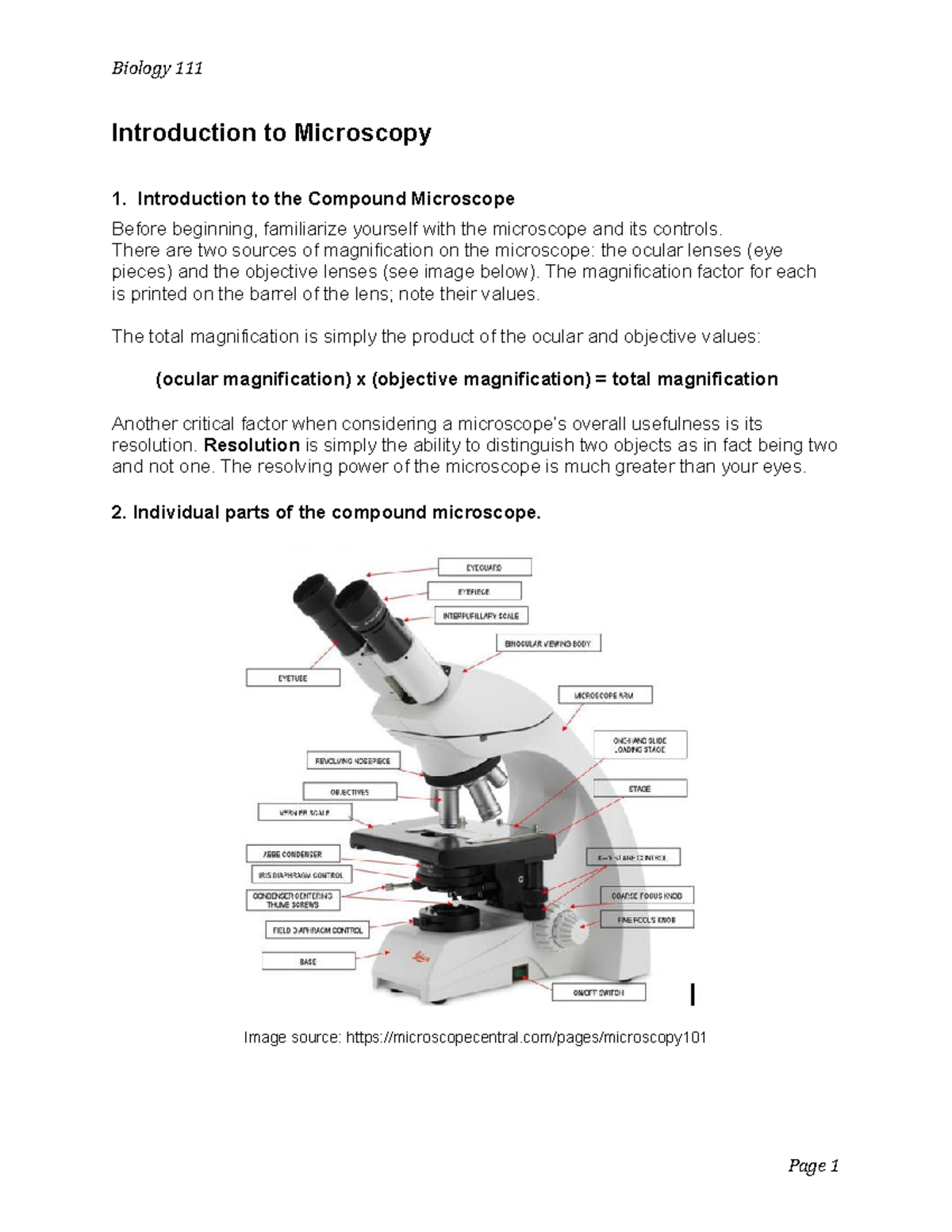 Steps For A Light Microscope Experiment Seneca at Karen Evans blog