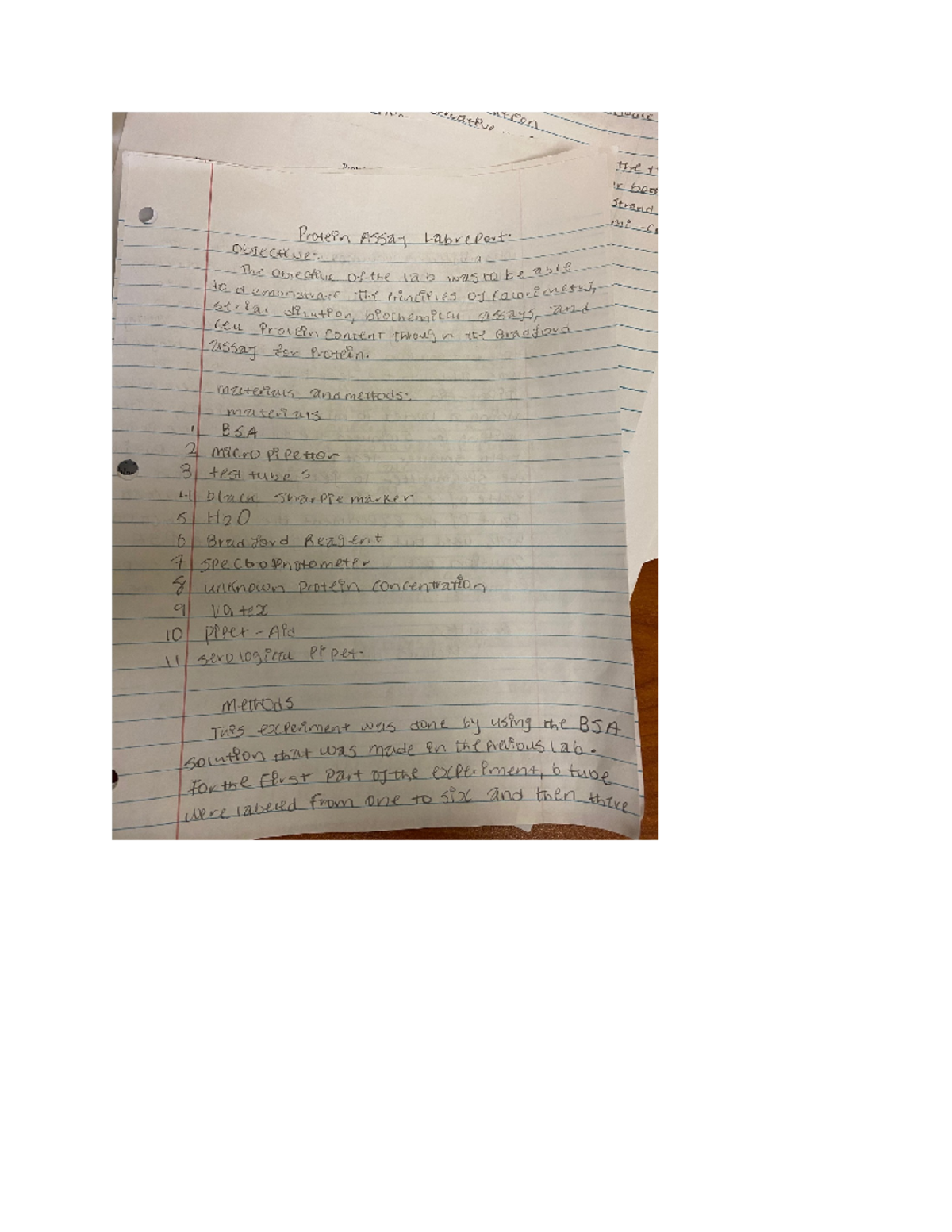 Protein assay lab report - Bio3200 - Studocu
