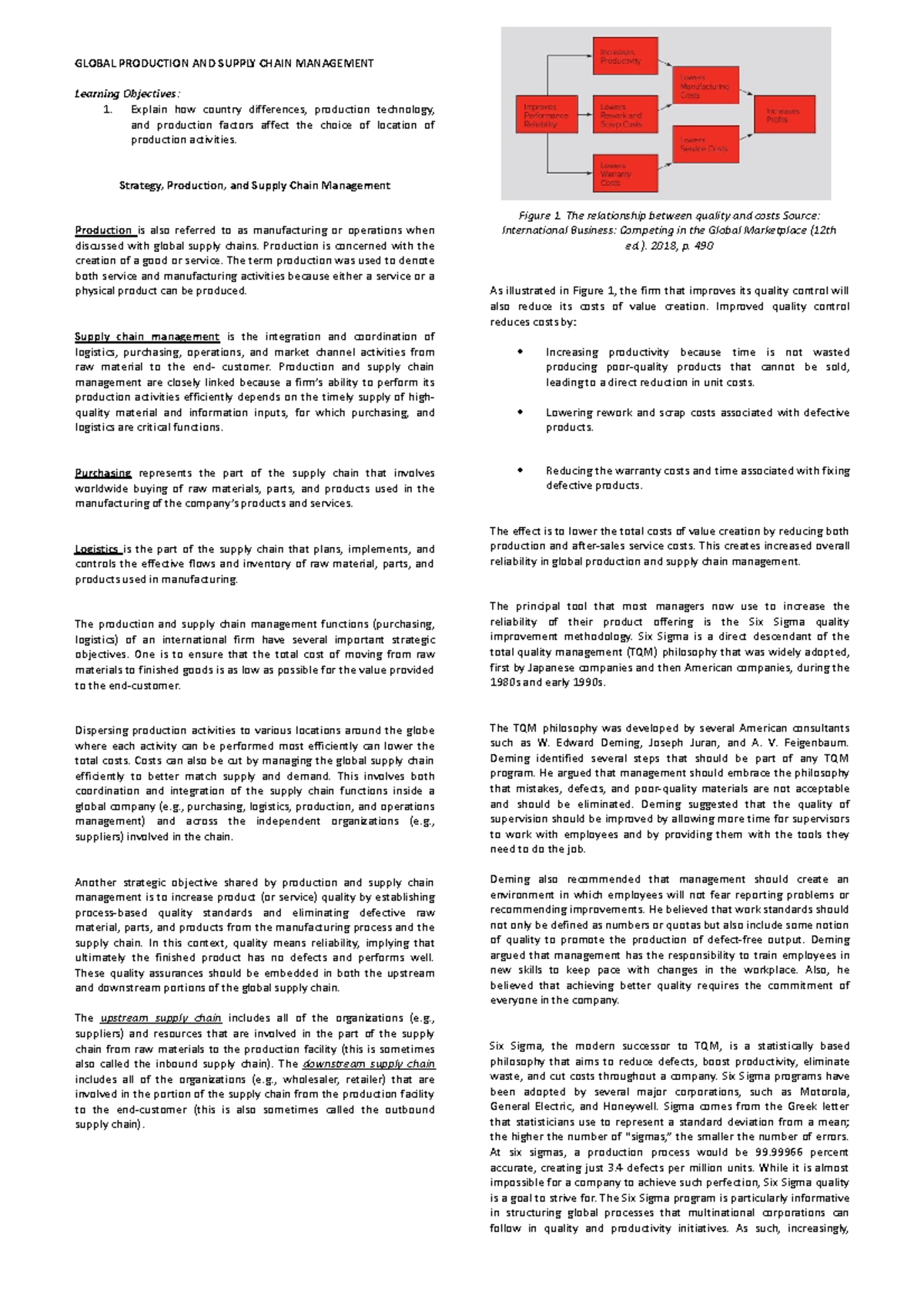 Bafin Handout 8 - International Trades - GLOBAL PRODUCTION AND SUPPLY ...