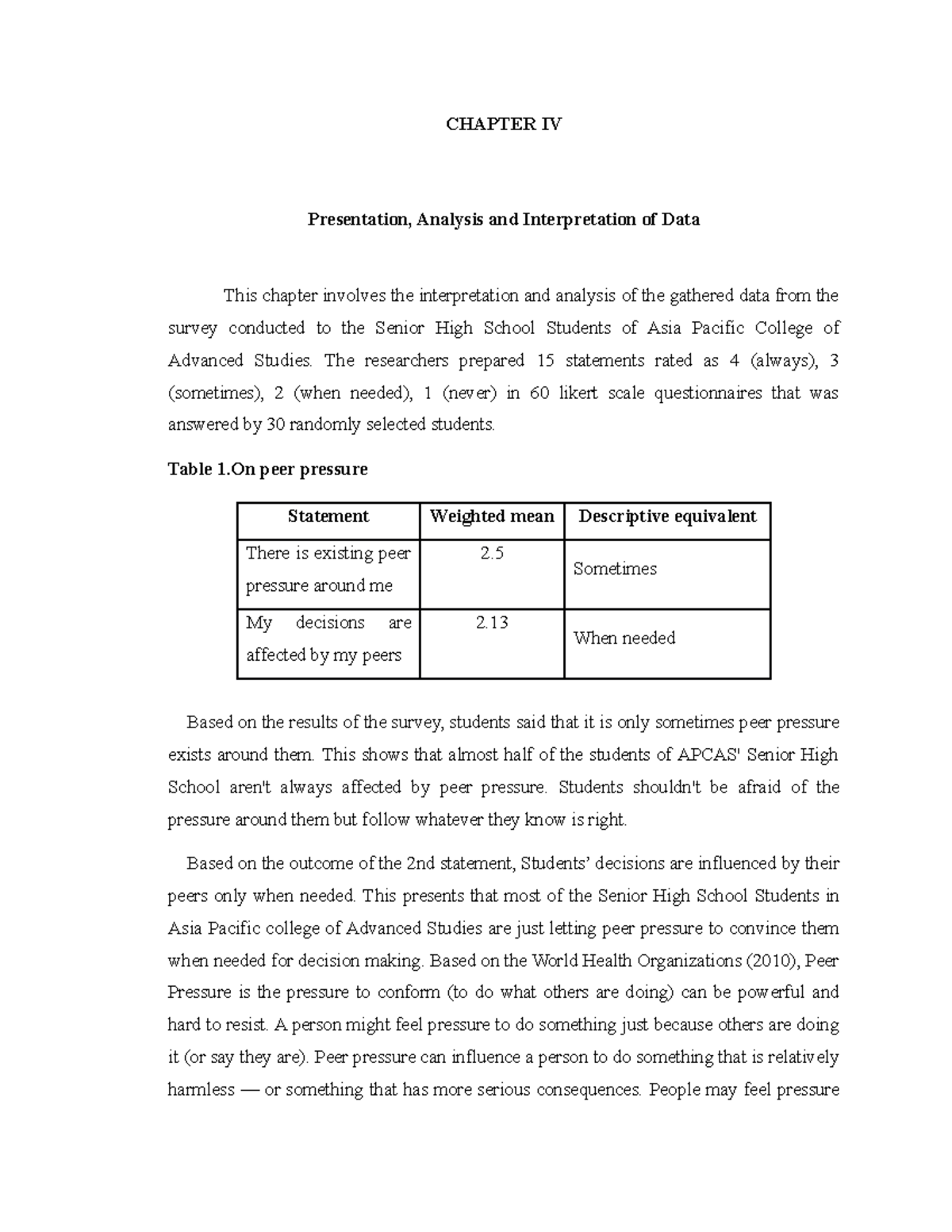 Chapter-FOUR - :)))))) - CHAPTER IV Presentation, Analysis and ...