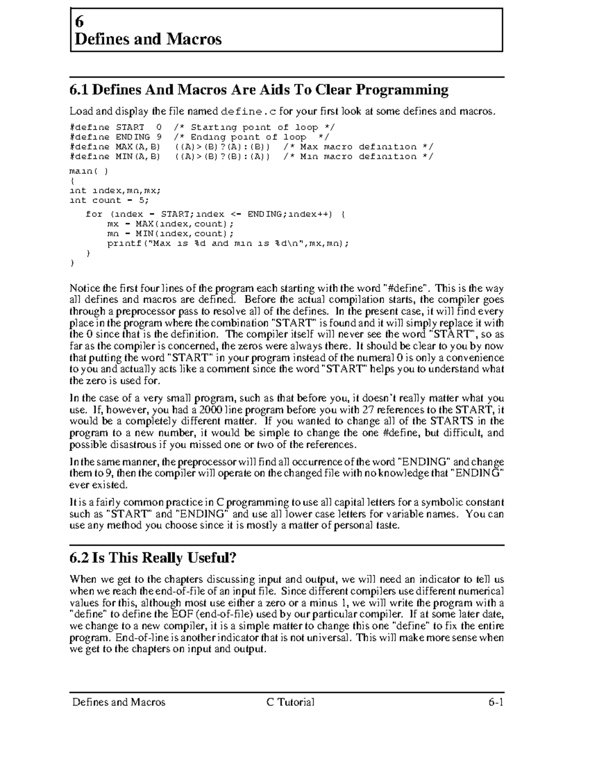 Advancements Of C Programming 3 6 Defines And Macros 6 Defines And Macros Are Aids To Clear