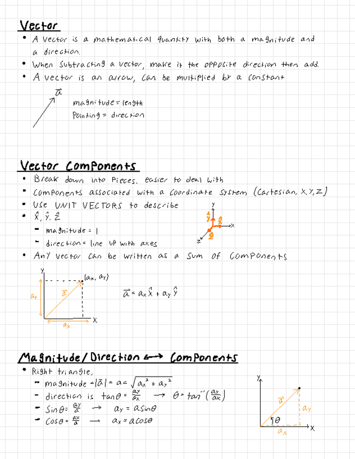 Chapter 3 - Physics notes - Vector A Vector is a mathematical quantity ...