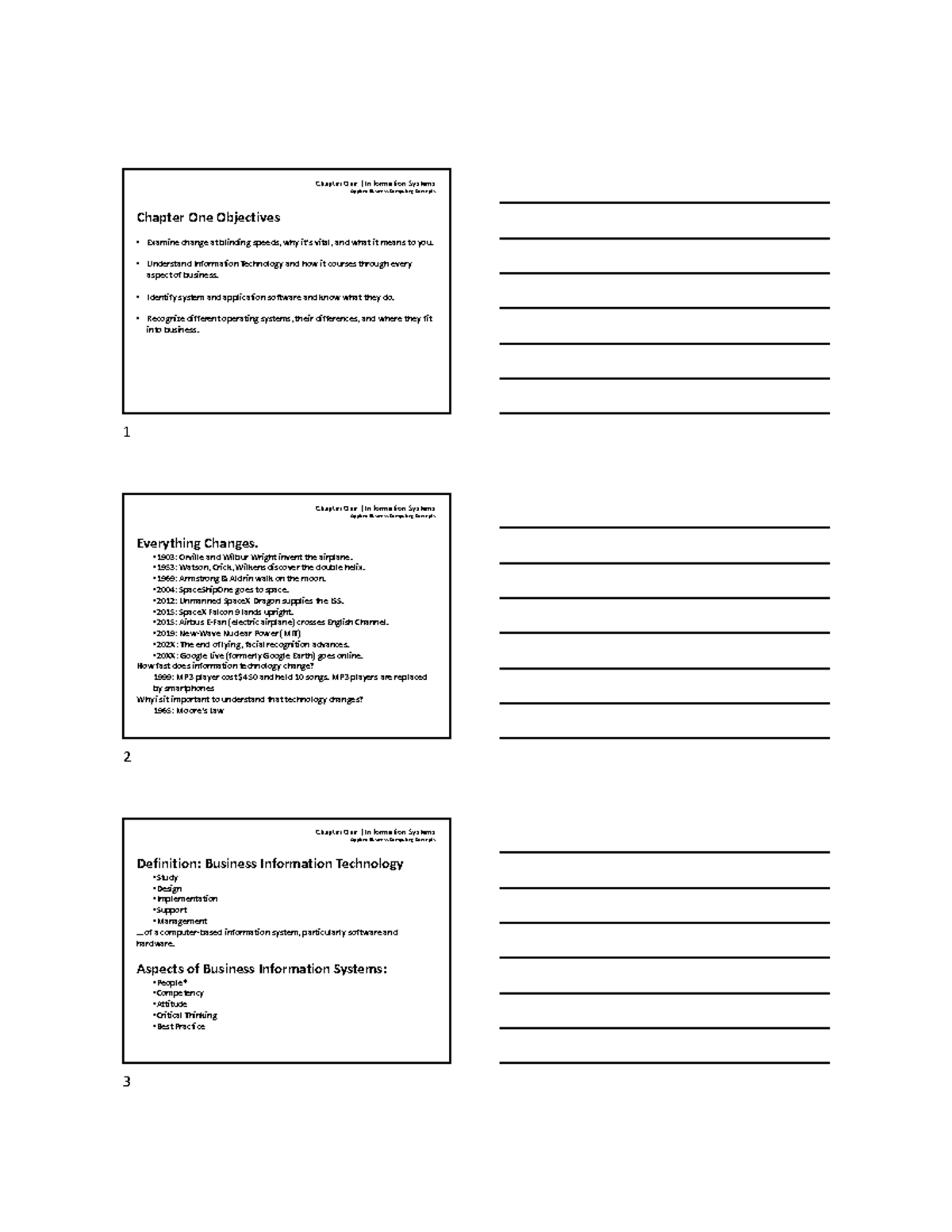 Chapter One Information Systems Applied Business Computing Concepts ...