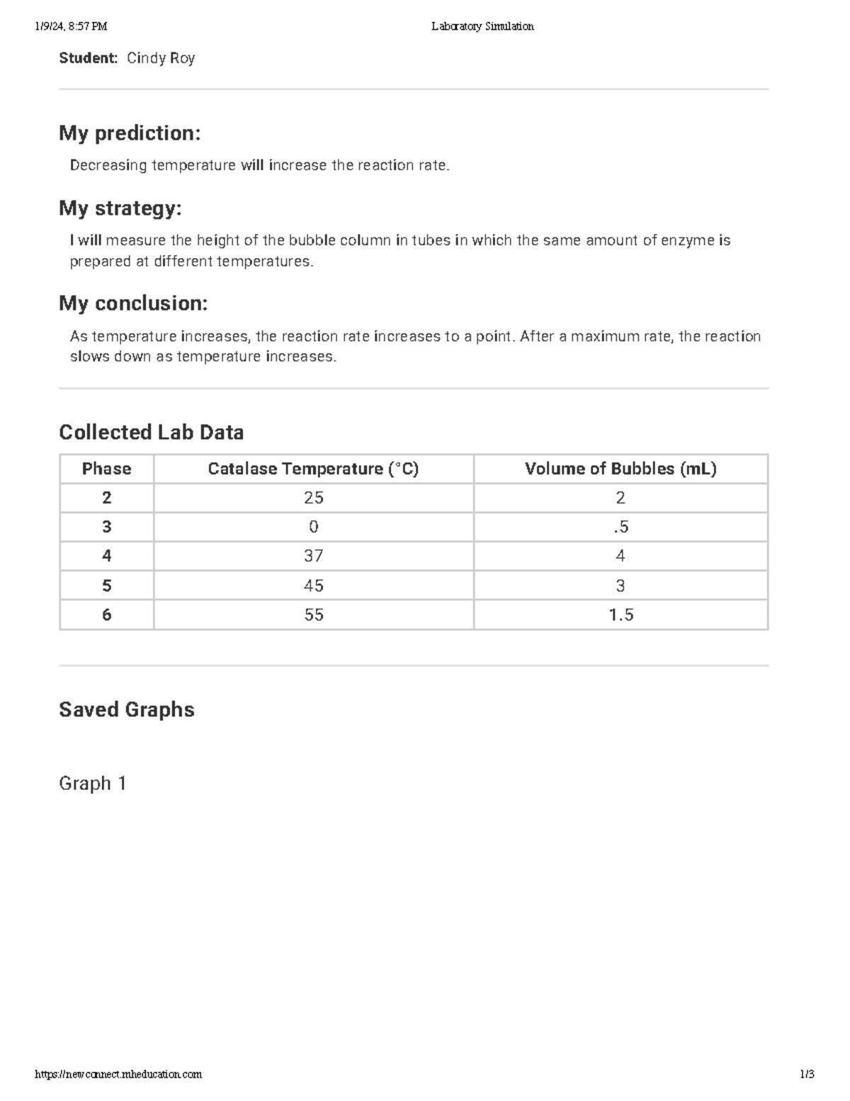 Lab - Enzymes - Temperature - 1/9/24, 8:57 PM Laboratory Simulation ...