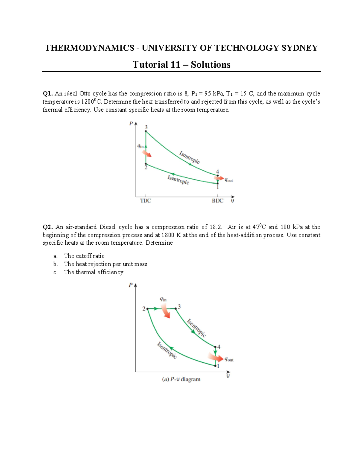 Tutorial 11 Questions and Solutions - 048651 - Studocu