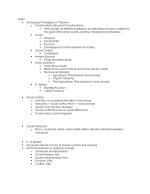 SOC 200 Chapter 1 - THE SOCIOLOGICAL VIEW - Sociology 200 ...