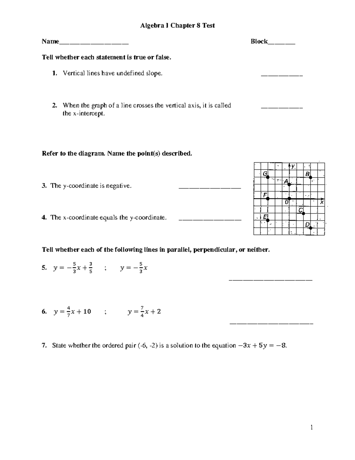 Chapter 8 Test 2021 - AP Environmental science- junior year - Algebra I ...
