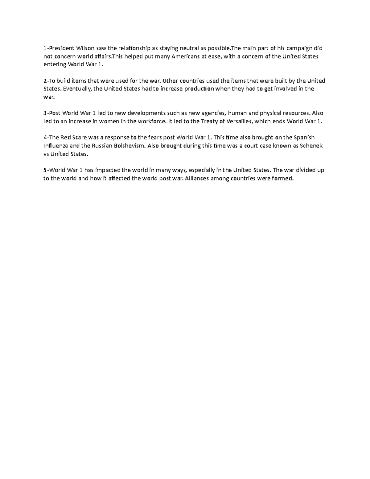 USR6 - review ch 6 - 1-President Wilson saw the relationship as staying ...
