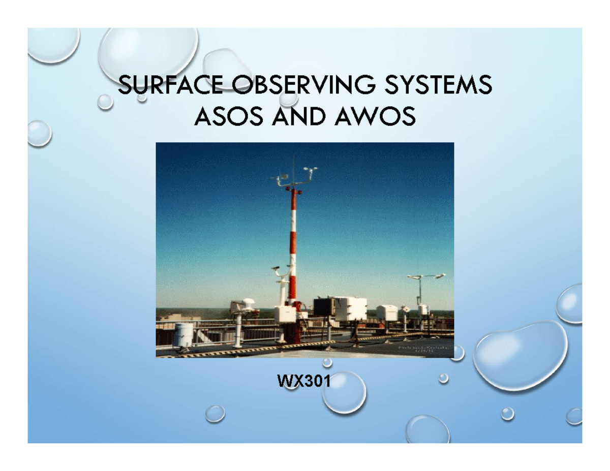 M2-6 Instruments in a Surface Observing System - SURFACE OBSERVING ...