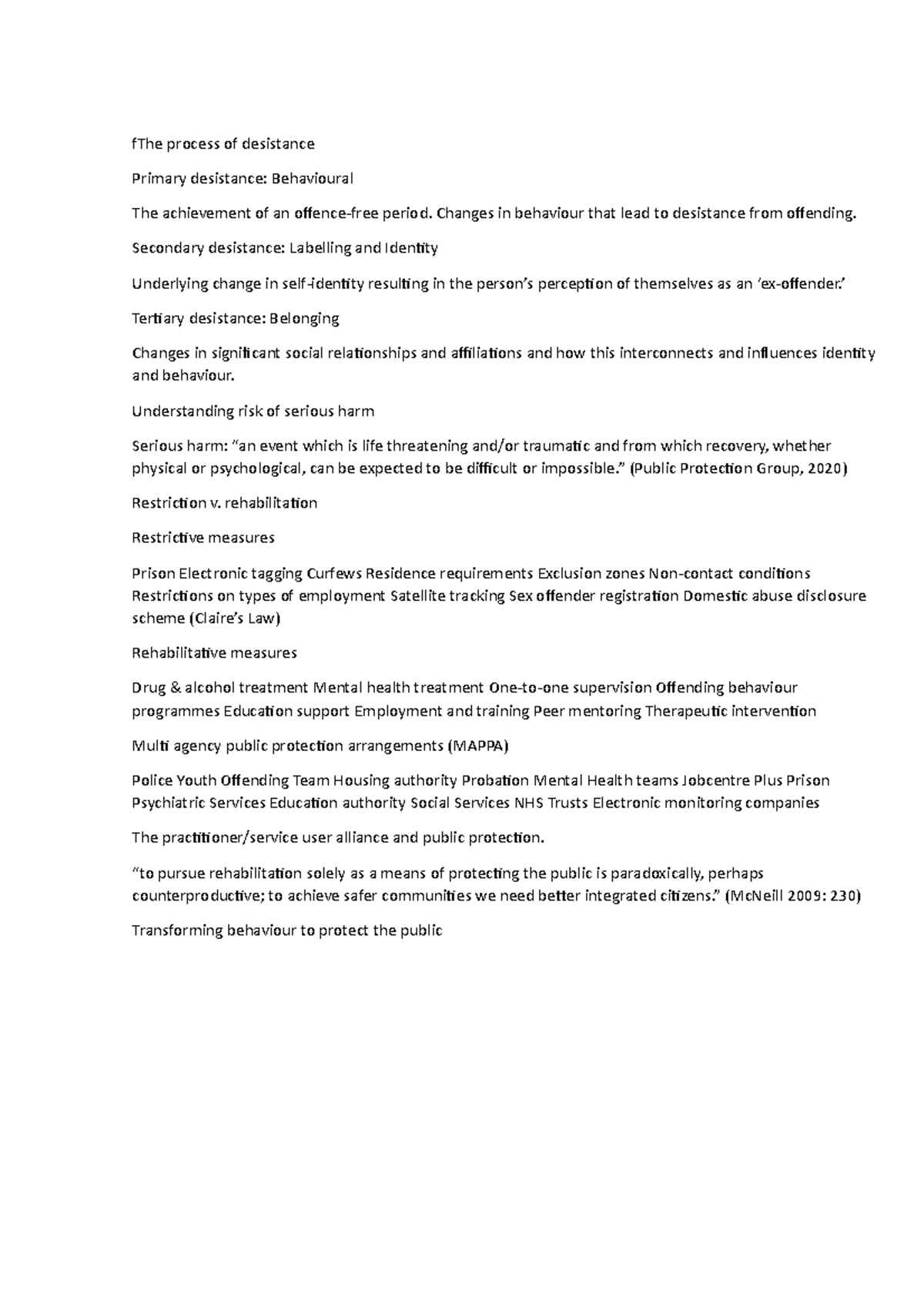 Week 11 - Working with deviance in the Criminal Justice System - fThe ...