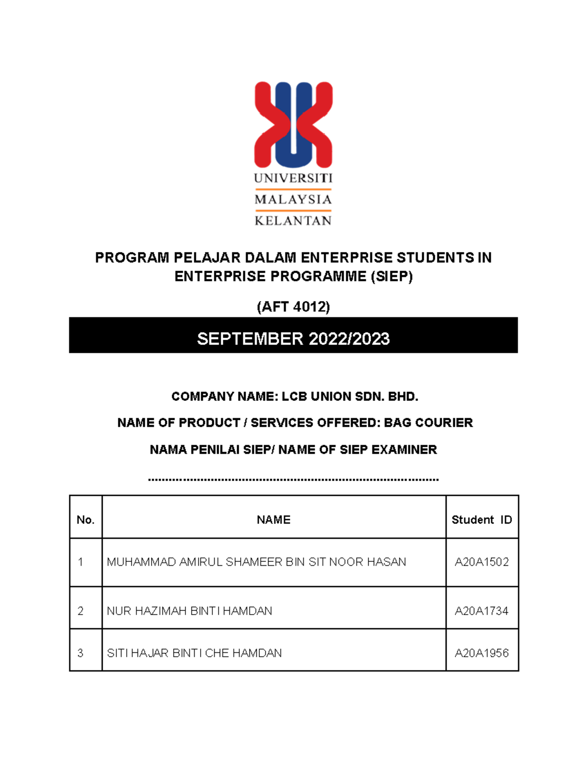 SIEP - Google Docs - Semester Break Mandatory Assignment - PROGRAM ...