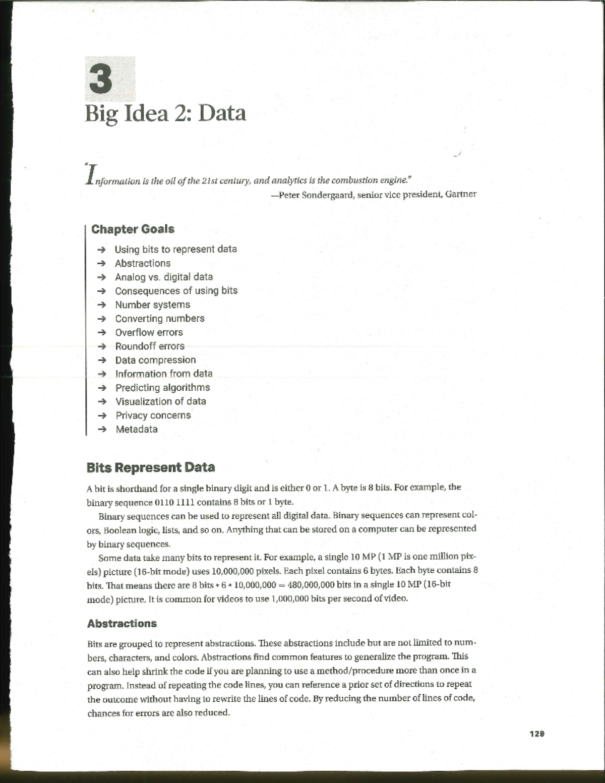 AP CSP Big Idea 2 - prac - 3 Big Idea 2: Data nformation is the oil of the 21st century, and ...