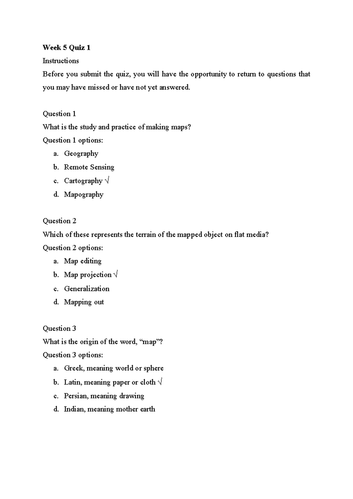 Week 5 Quiz 1 Concepts of GIS and Remote Sensing in Environmental ...