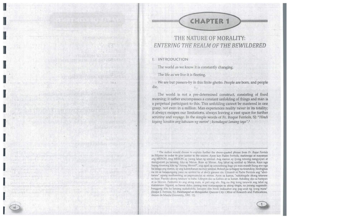 Chapter-1 The Nature of Morality - BSBA Marketing Management - Studocu