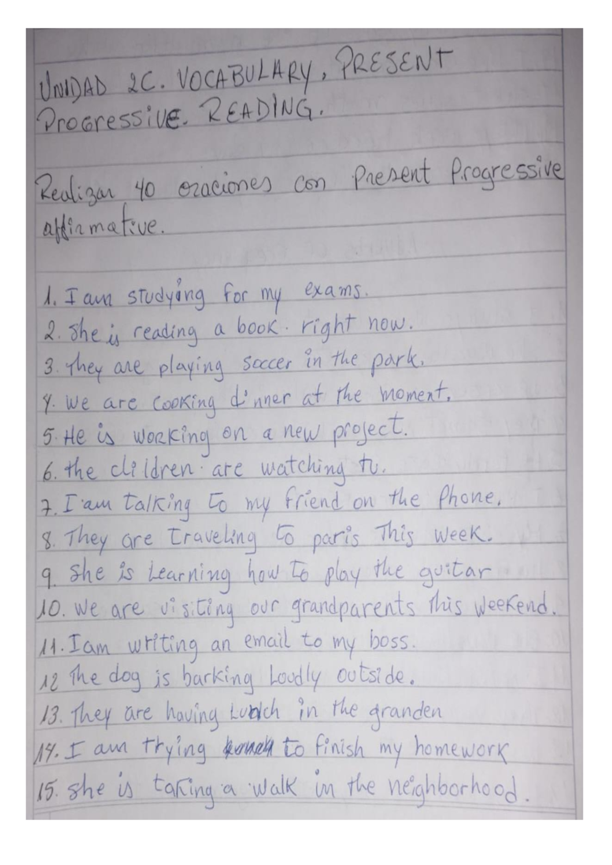 Deber de Ingles pag. 24 y 25 - UNIDAD 2C. VOCABULARY , PRESENT ...