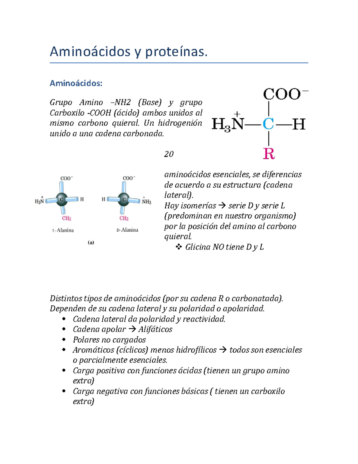 Aminoácidos y proteínas - Aminoácidos y proteínas. Aminoácidos: Grupo ...