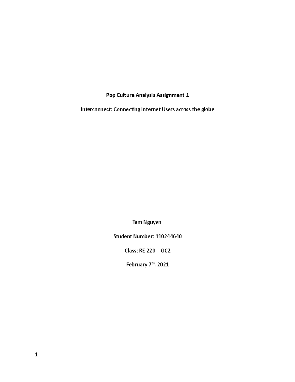 Pop Culture Analysis Assignment 1 - A report from We Are Social, and ...