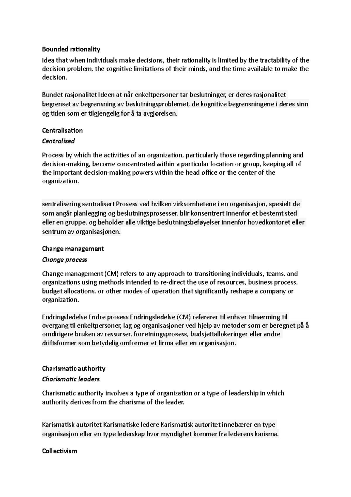 definitions in organization and management - Bounded rationality Idea ...