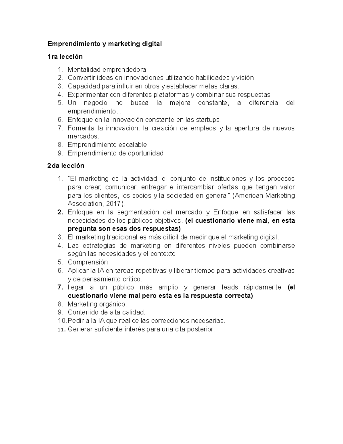 Respuestas Academias Tecno Marketing - Emprendimiento y marketing ...