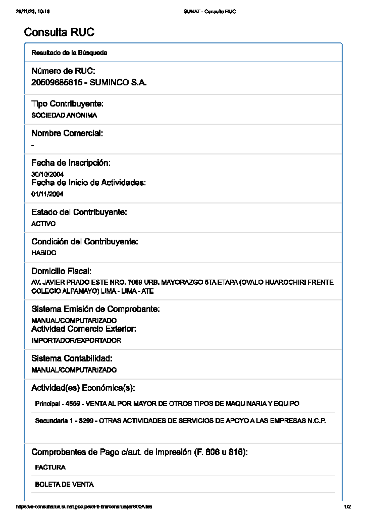 RUC N1 - APUNTE - ciclo contable - Studocu