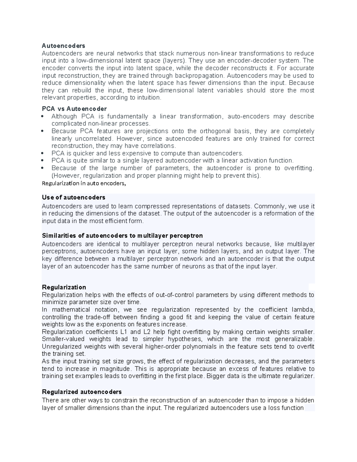 Deep learning unit 3,4 - Fkfjcunn - Autoencoders Autoencoders are ...