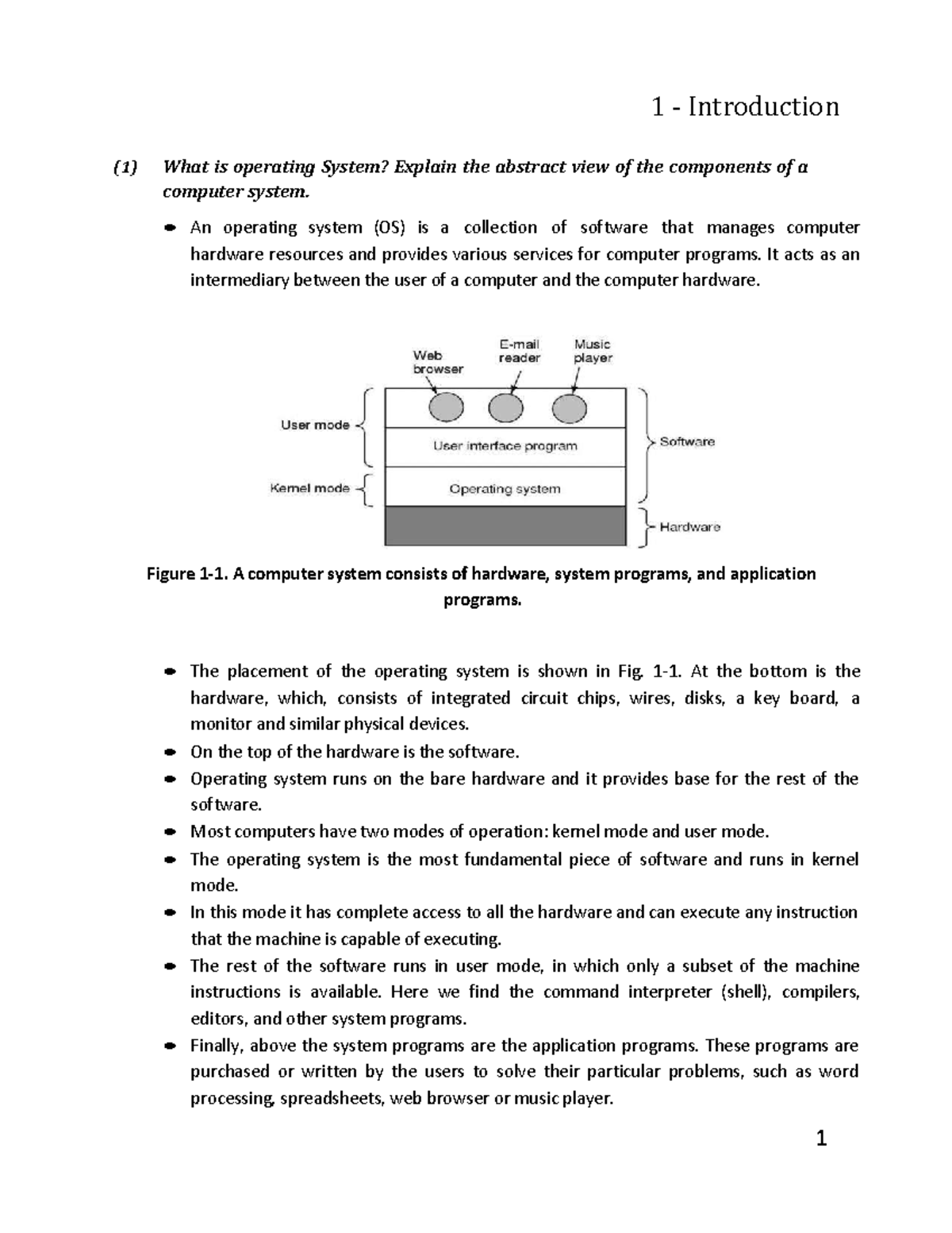 Introduction To Operating Systems 1 What Is Operating System 