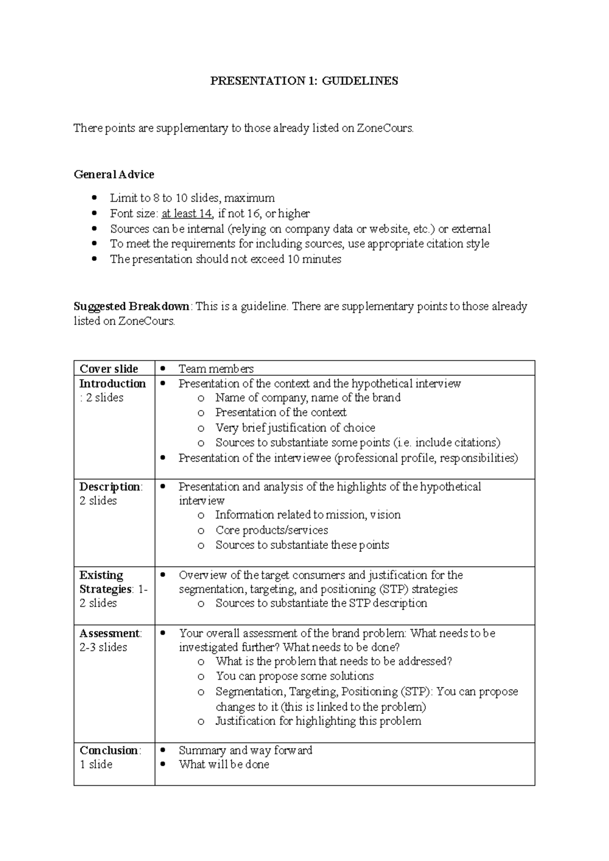 General Guidance on Presentations - PRESENTATION 1: GUIDELINES There ...