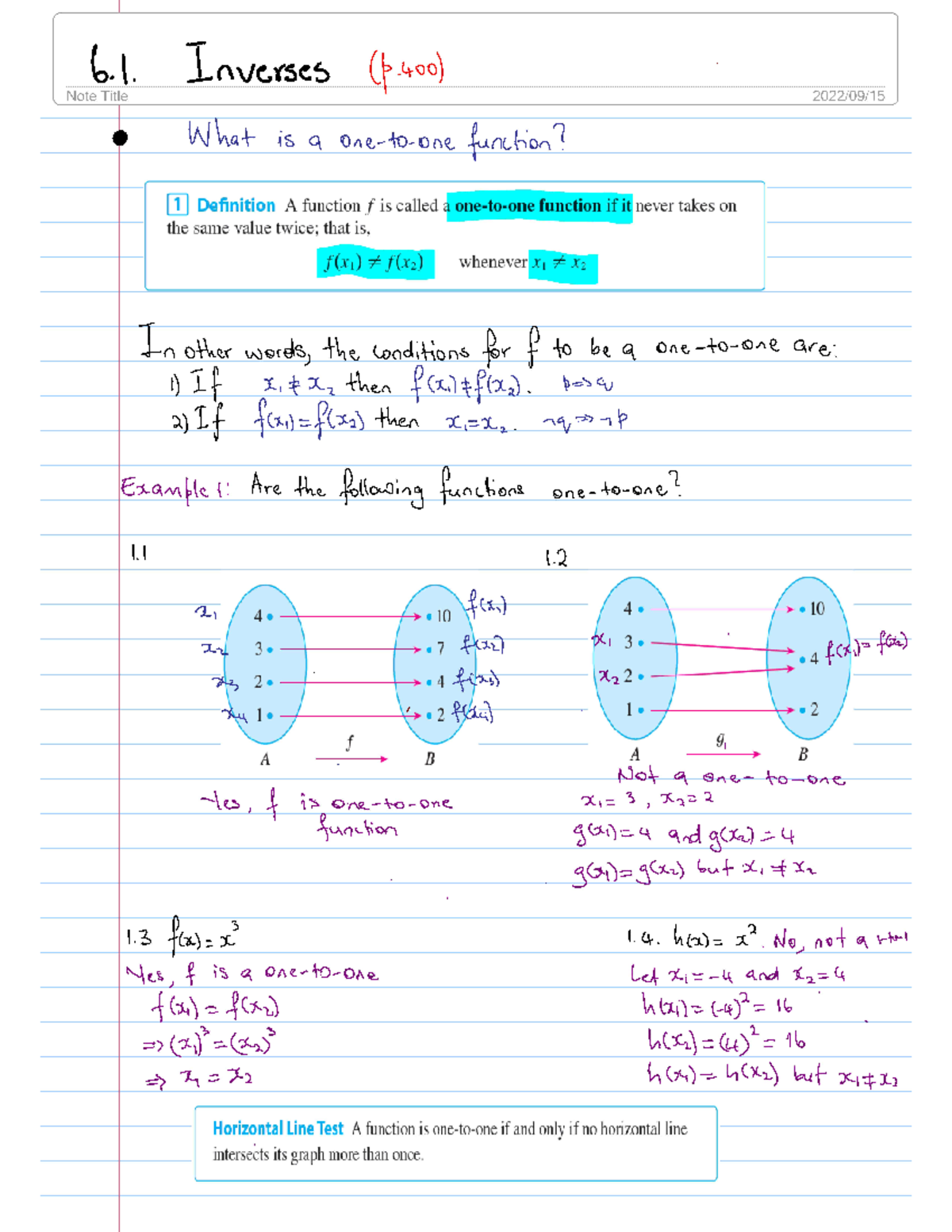 Inverses - inverse notes - MATH130 - Studocu