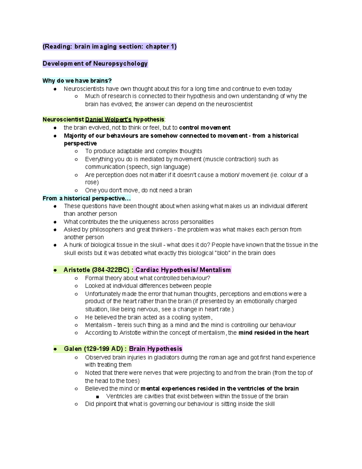 introduction to clinical neuro notes - (Reading: brain imaging section ...