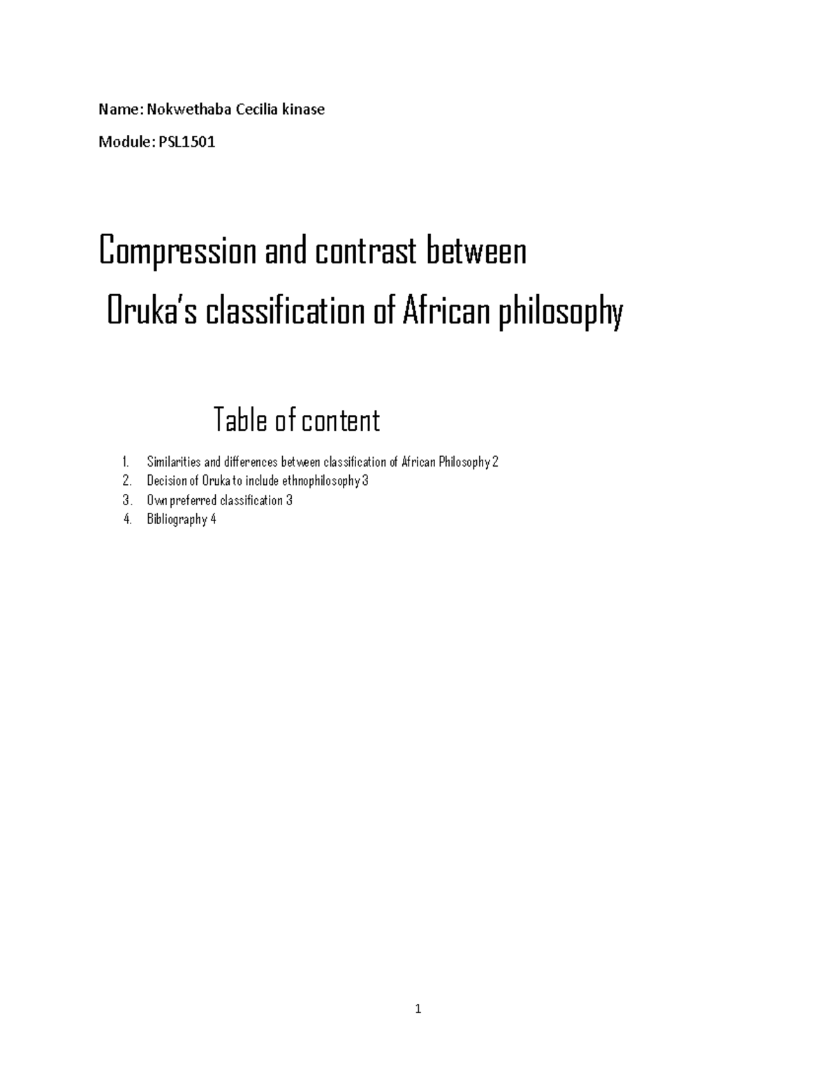 PSL1501 fin - Assignments not marked yet - Name: Nokwethaba Cecilia kinase Module: PSL ...