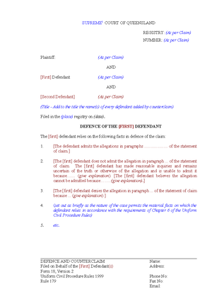 Form-16-Statement-of-claim-UCPR - SUPREME/DISTRICT/MAGISTRATES COURT OF ...