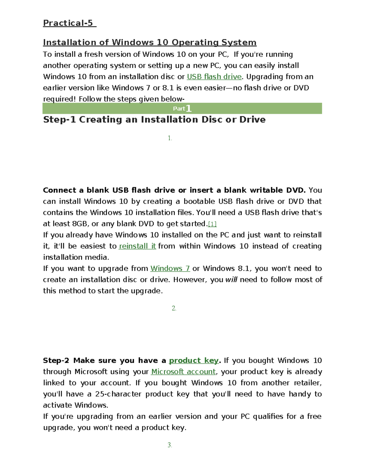 Practical-5 Windows Installation - Practical- Installation of Windows ...