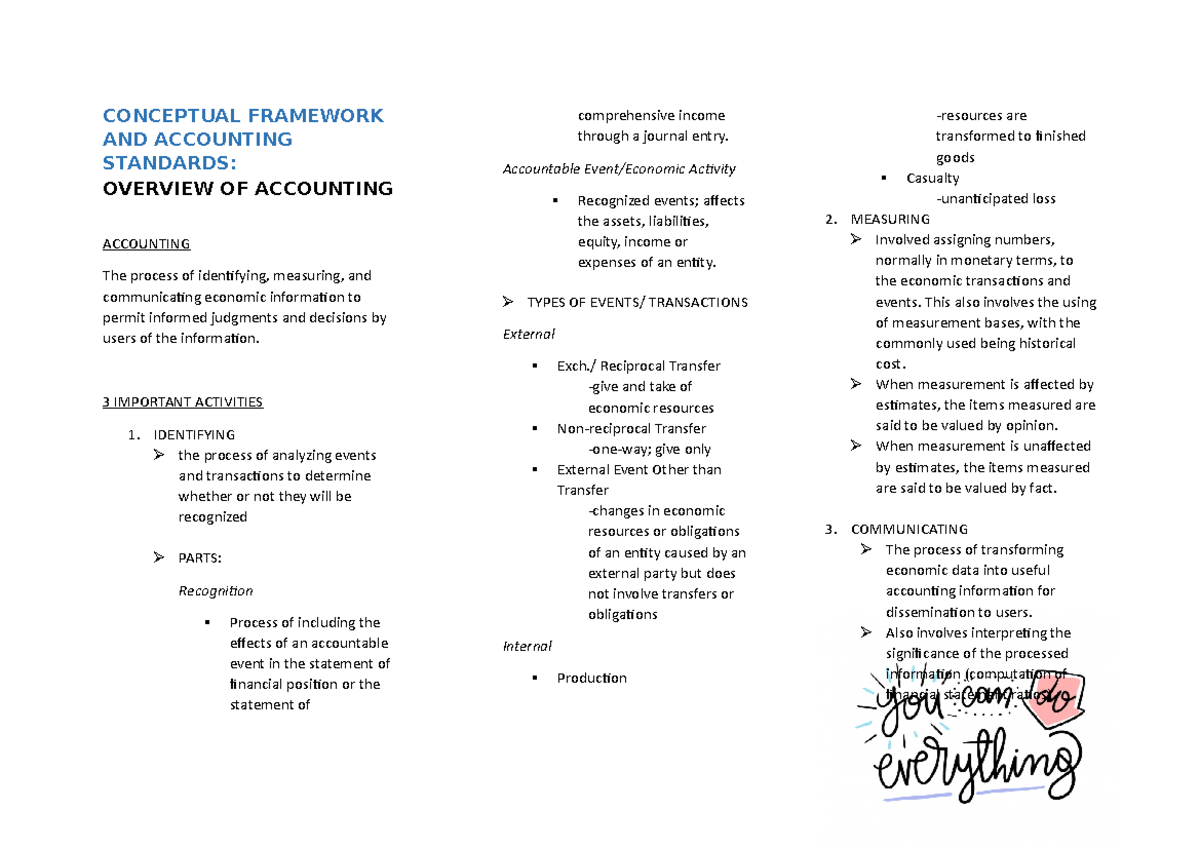 Conceptual Framework andAccounting Standards - Accountancy - Xavier ...