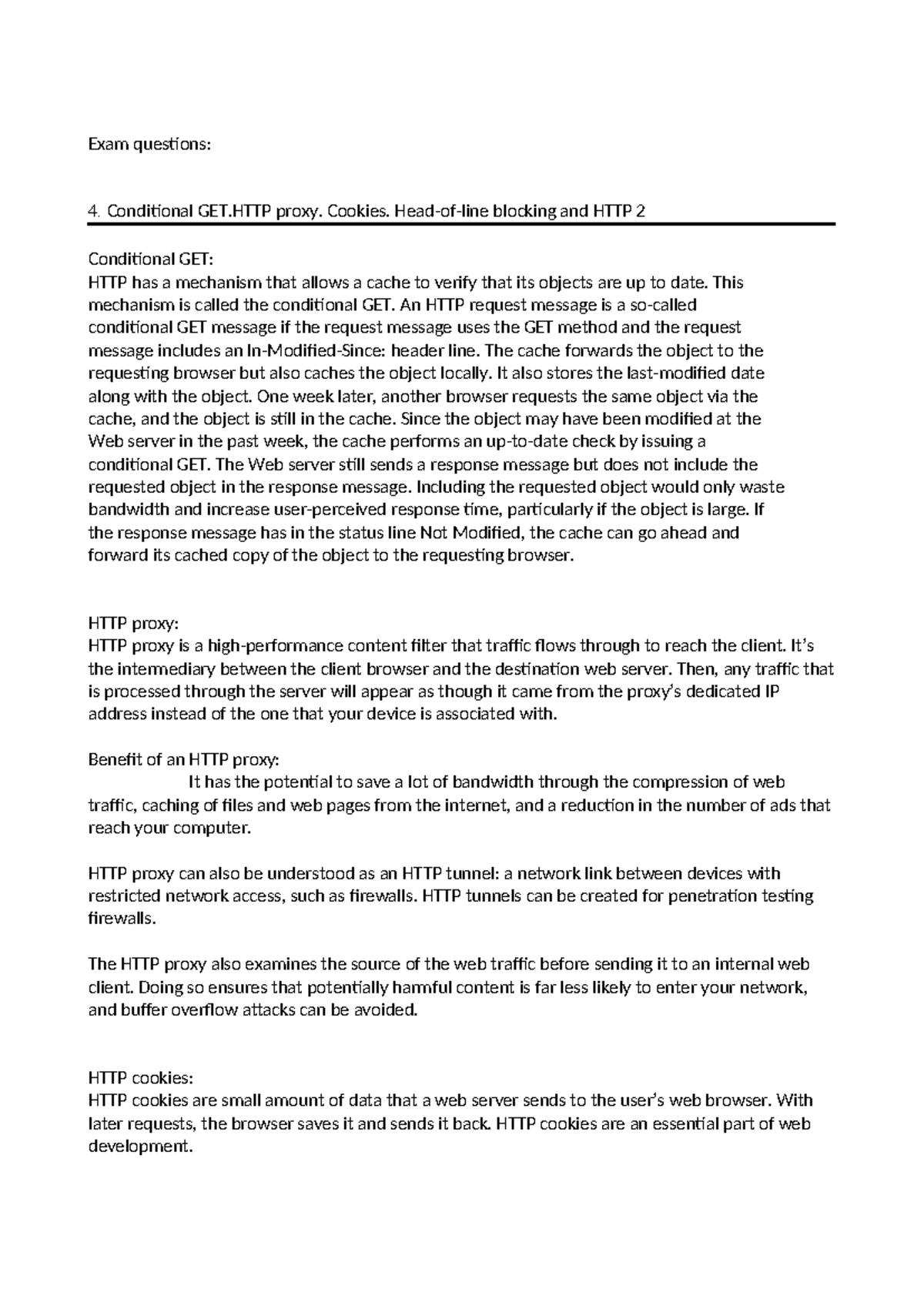 Exam Questions 4 Software Exam Questions 4 Conditional Get Proxy Cookies Head Of Line