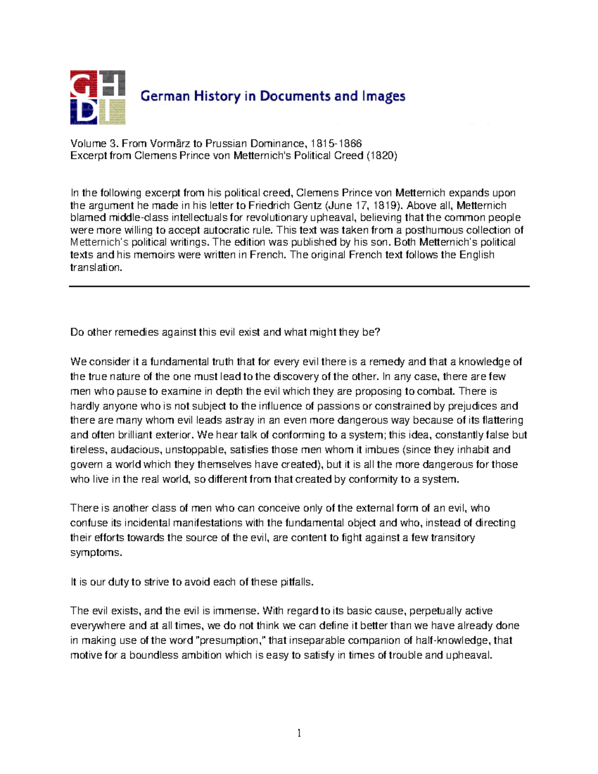 2 A P Political Creed - ssds - Volume 3. From Vormärz to Prussian ...